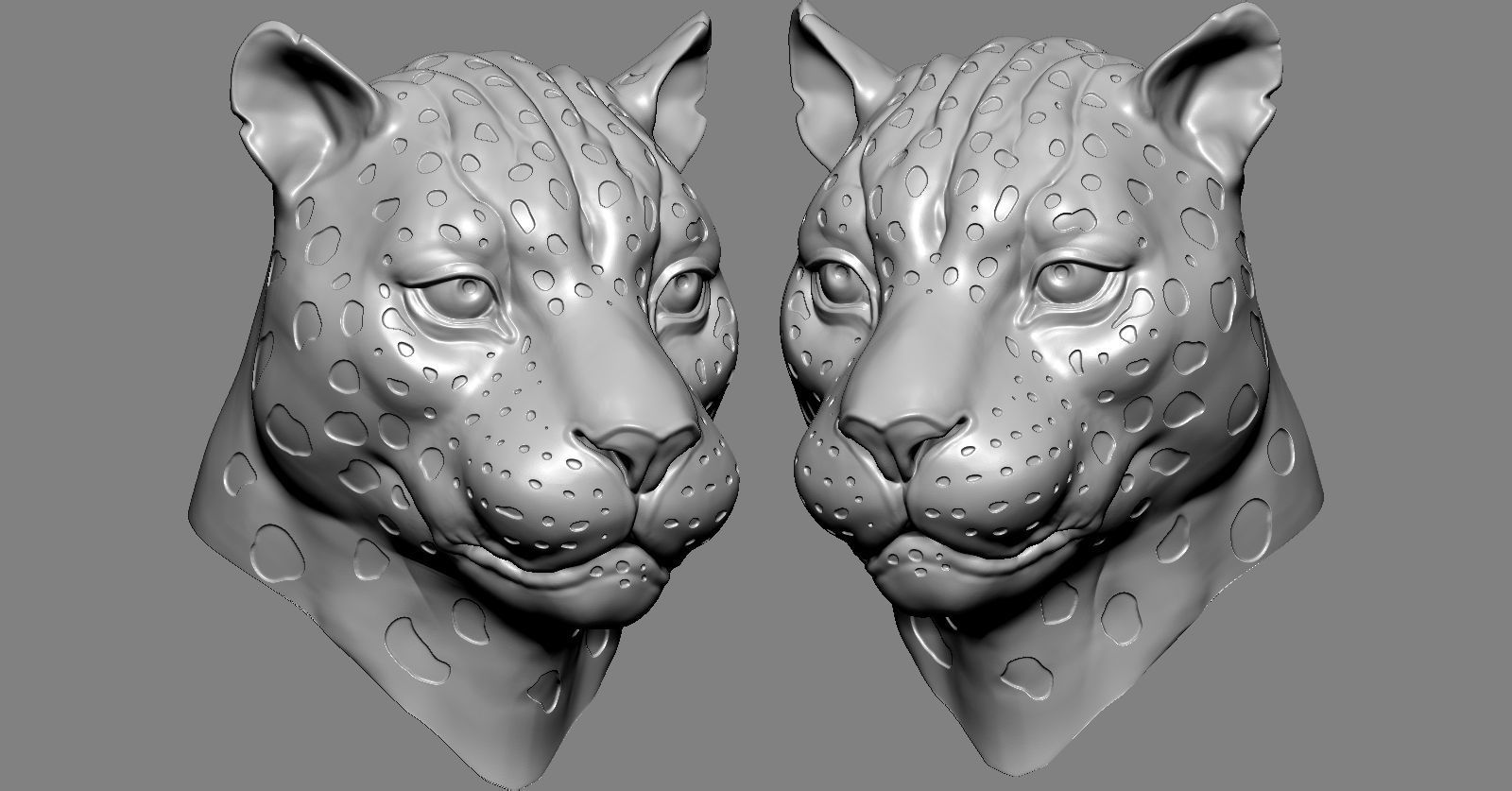 Leopard Head 3D model 3D printable | CGTrader