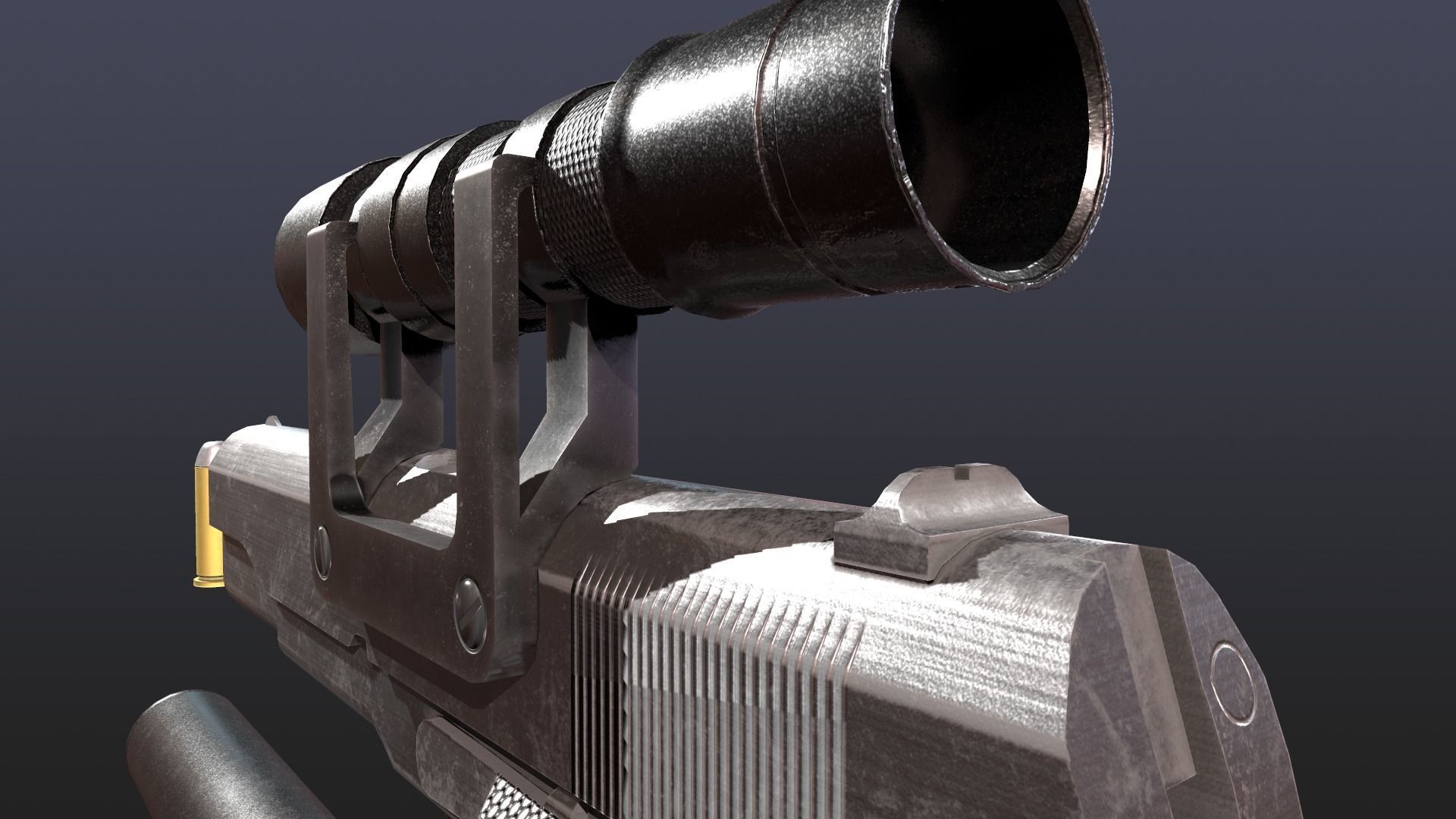 3D model WW2 Colt M1911 Pistol With Attachments and Animations VR / AR ...