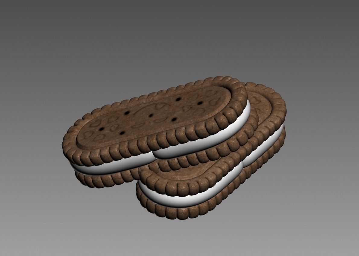 Biscuit realistic 3D model | CGTrader