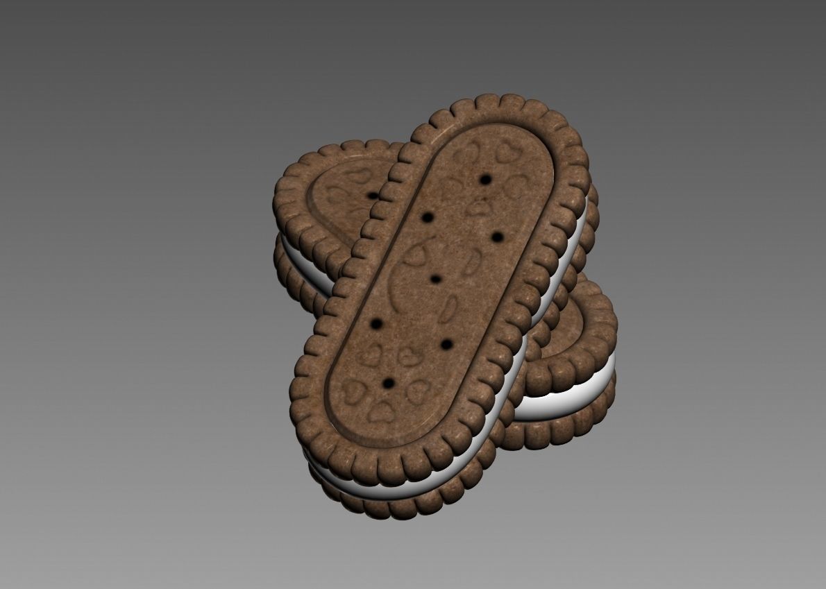 Biscuit realistic 3D model | CGTrader