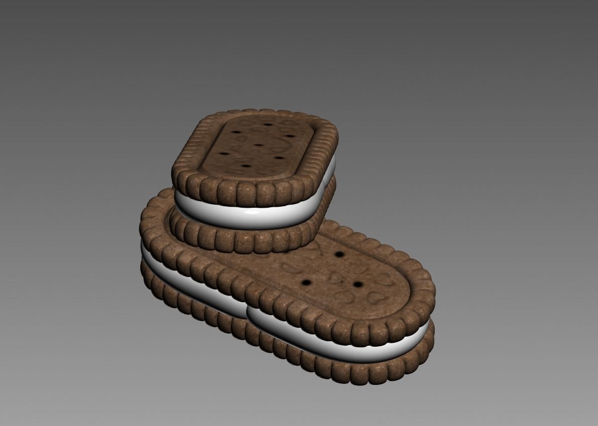 Biscuit realistic 3D model | CGTrader
