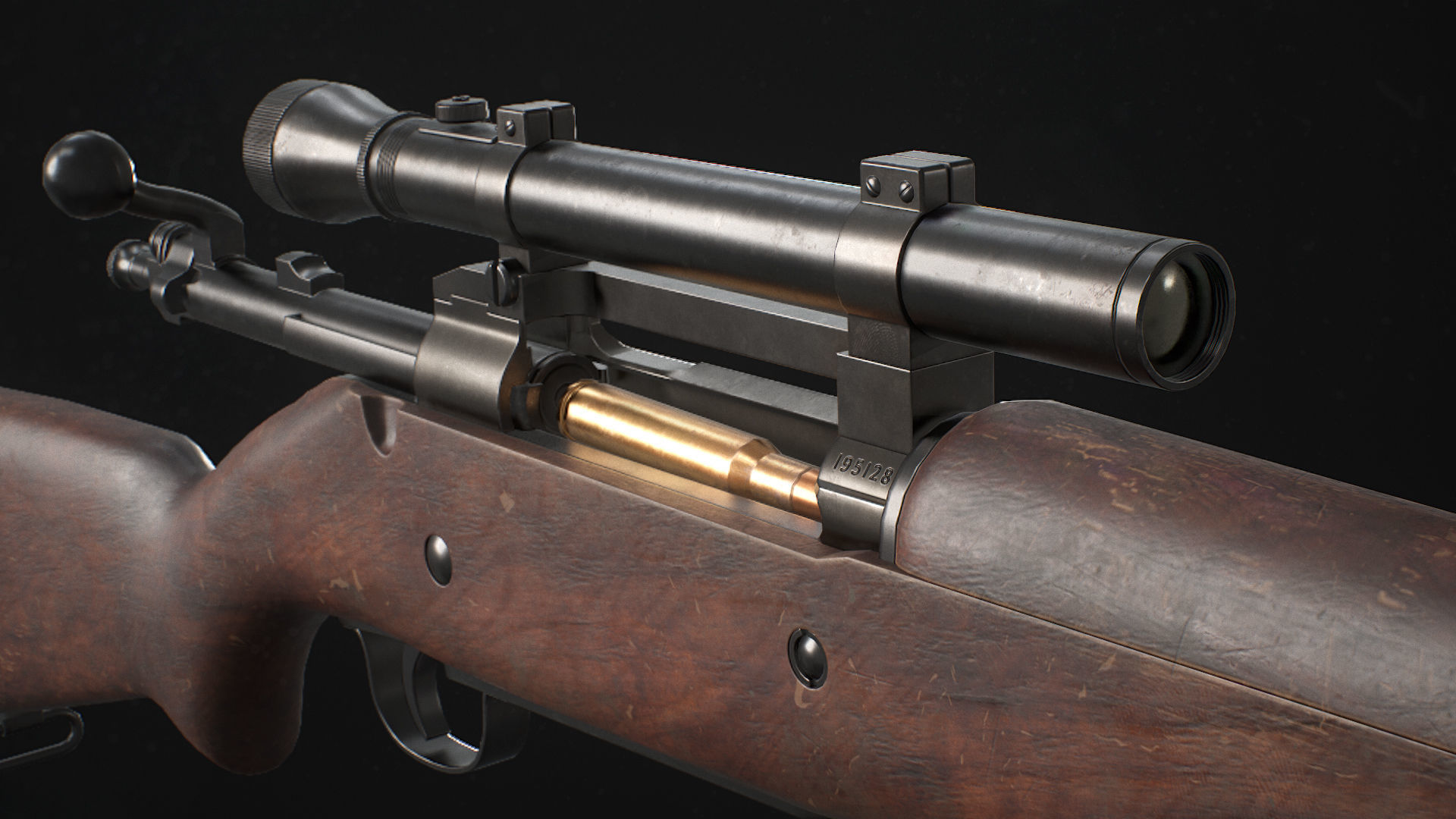 3D model Springfield M1903 Sniper rifle VR / AR / low-poly rigged ...