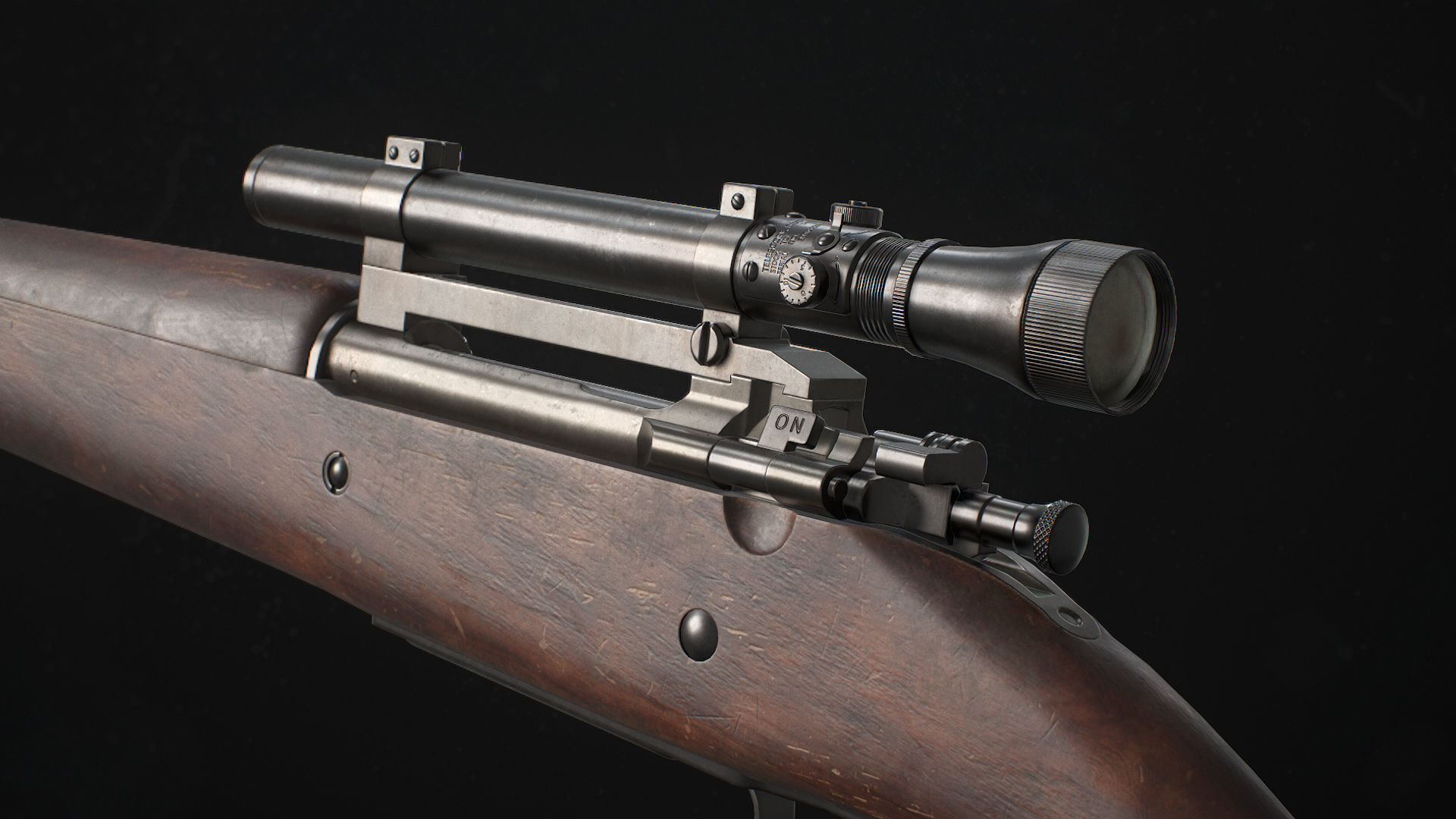 3D model Springfield M1903 Sniper rifle VR / AR / low-poly rigged ...