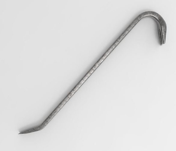 Crowbar metal hook 3D model | CGTrader