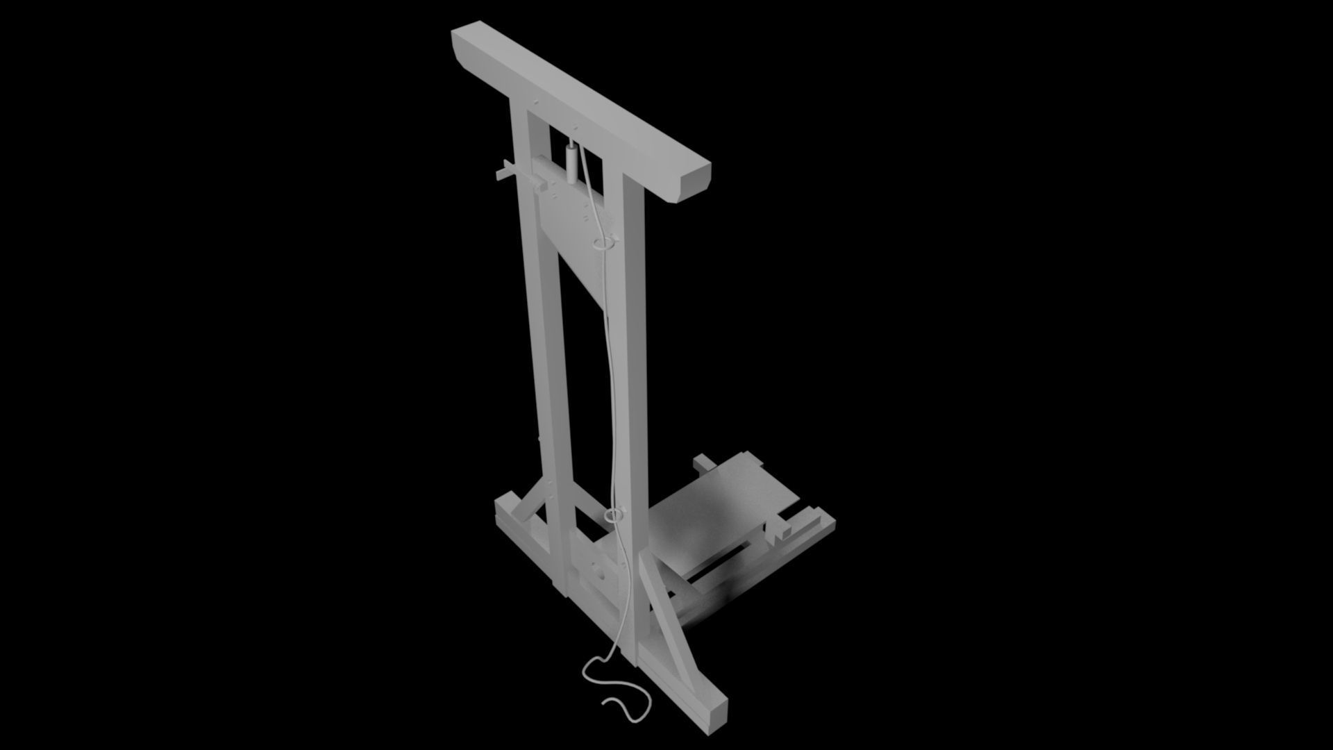Guillotine Display model 3D model | CGTrader