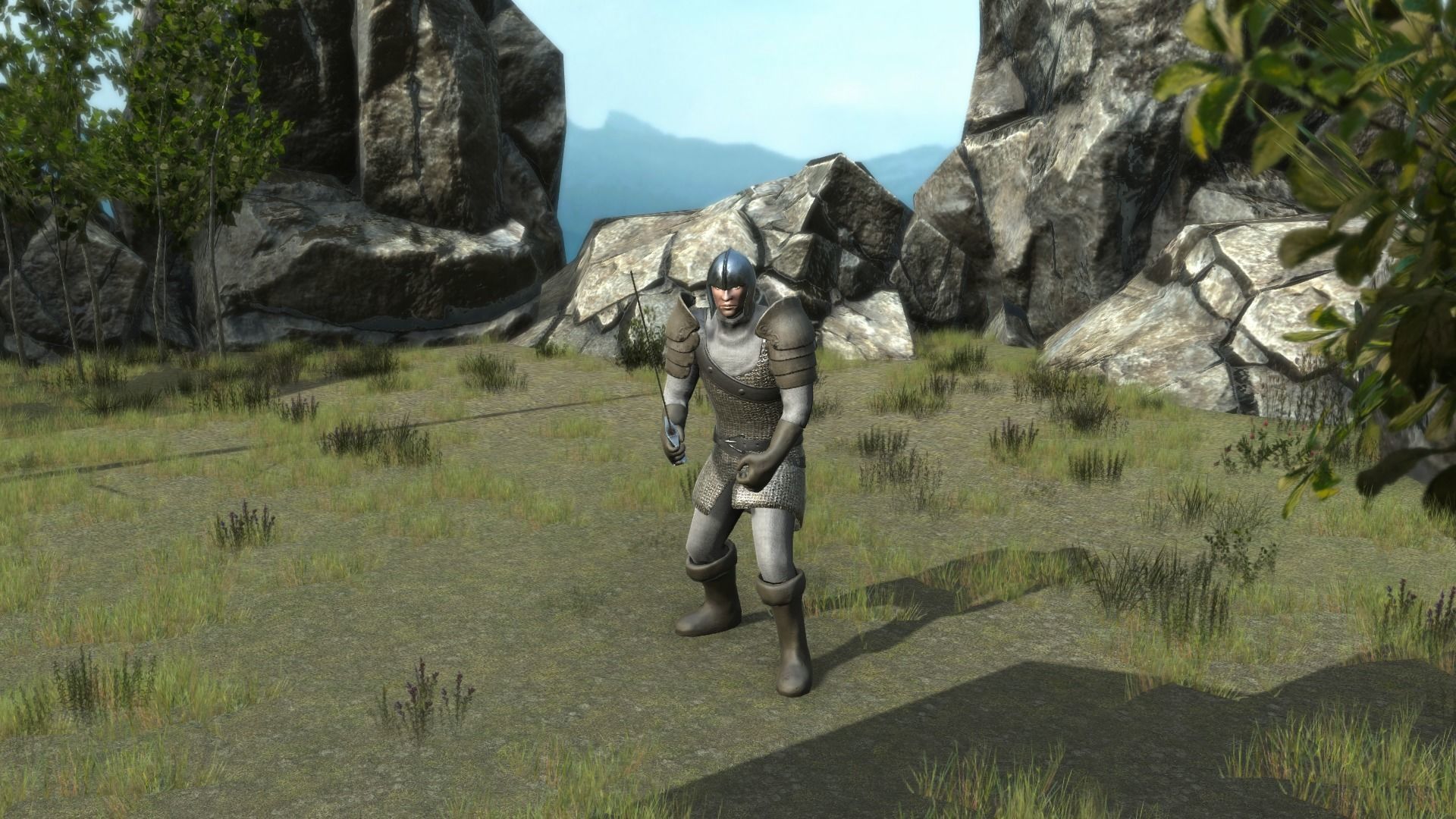 3D model Medieval Knight in Chainmail VR / AR / low-poly rigged ...