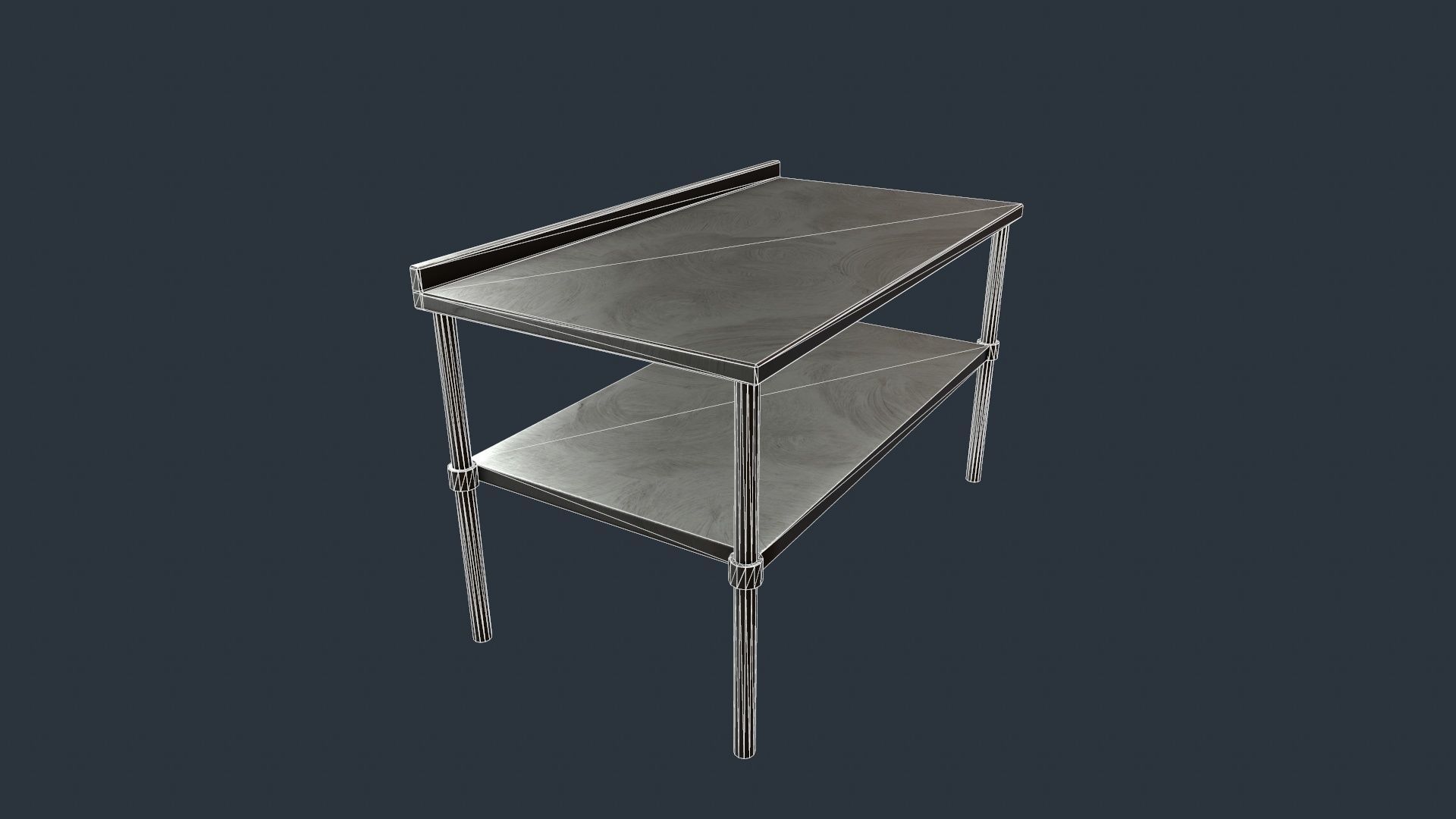 3D model Stainless Steel Counter Top - Food Prep Table VR / AR / low ...
