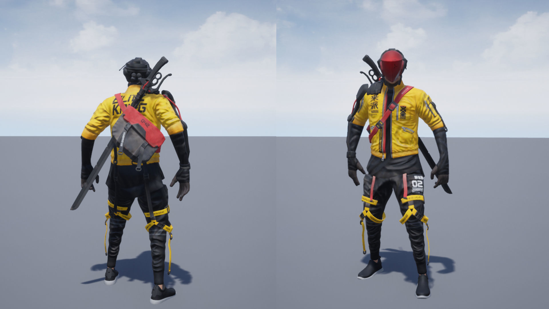 3D model Cyberpunk Mercenary Character VR / AR / low-poly rigged | CGTrader