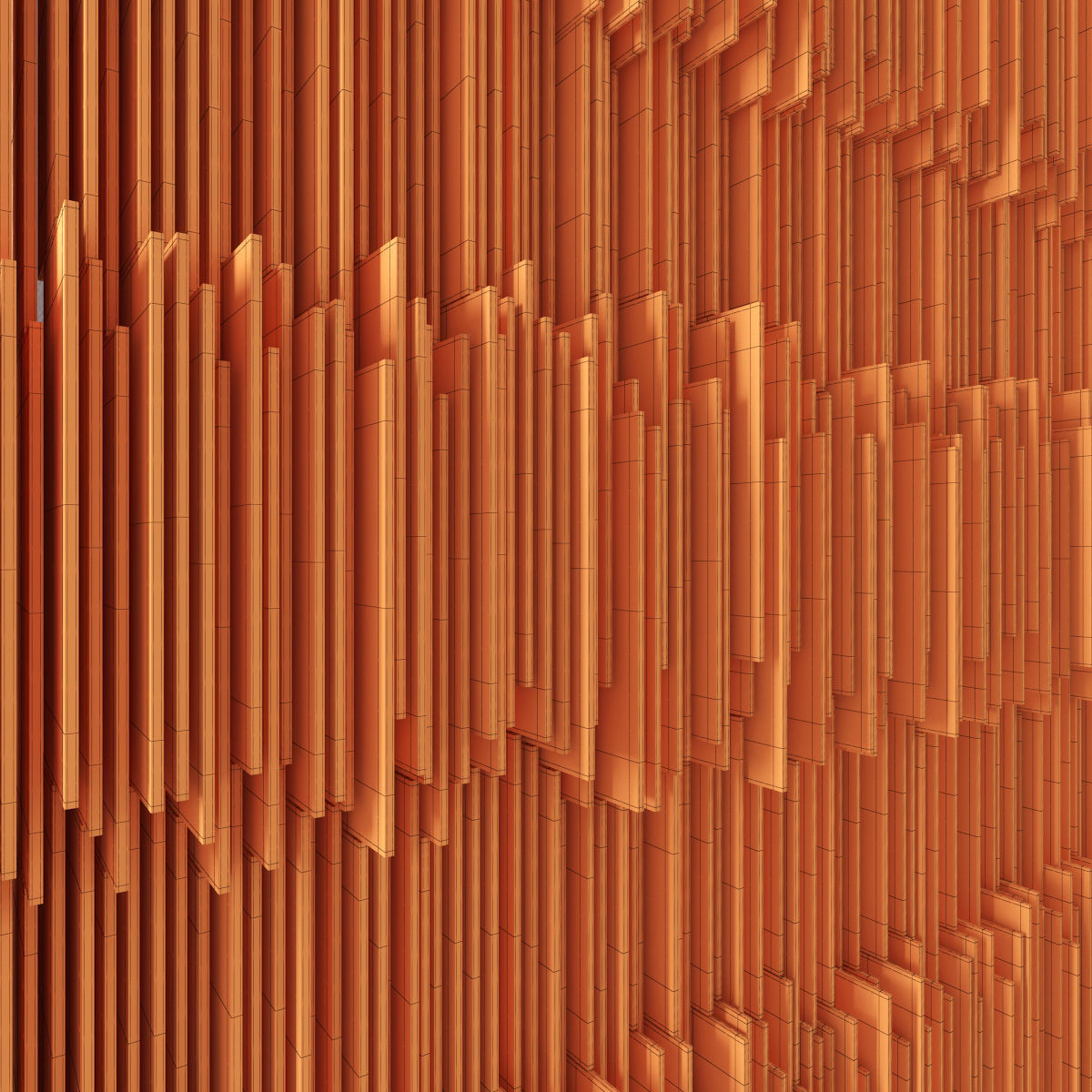 Parametric wood panel 3D model | CGTrader
