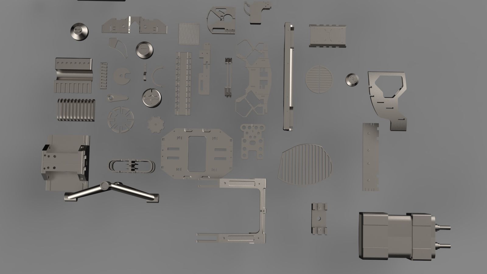 3D model Hard surface Kitbash library technical part VR / AR / low-poly | CGTrader