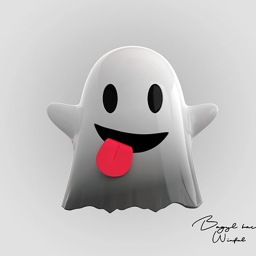 3D model Emoji Ghost VR / AR / low-poly | CGTrader