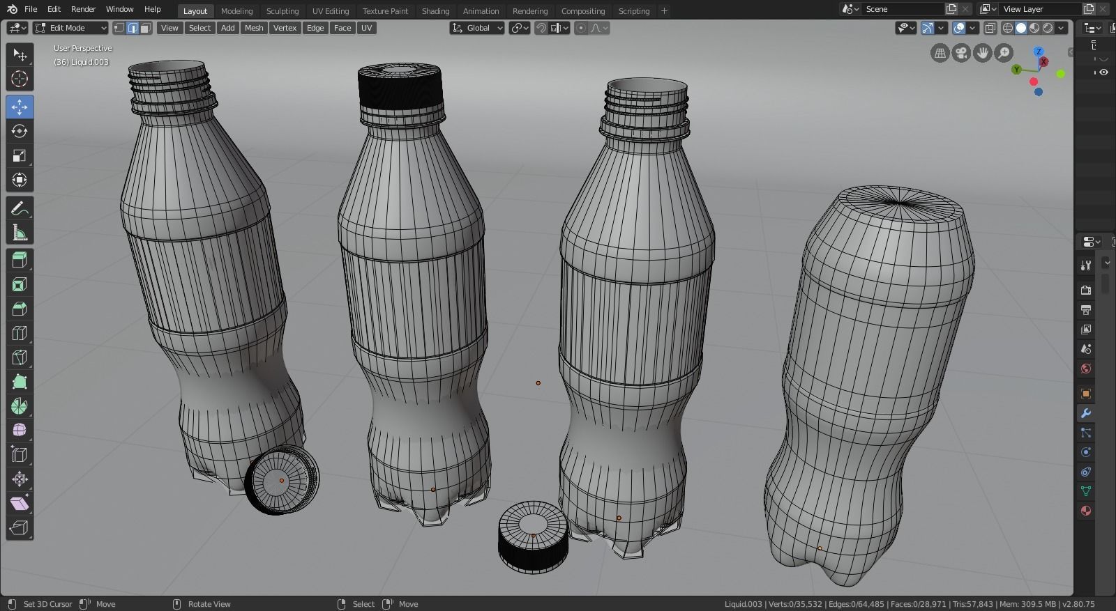 3D model Plastic Bottle 3D Model - Complete - Low And High Poly VR / AR ...