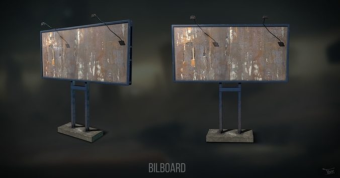 3D model Billboard Screen Board Plank VR / AR / low-poly | CGTrader