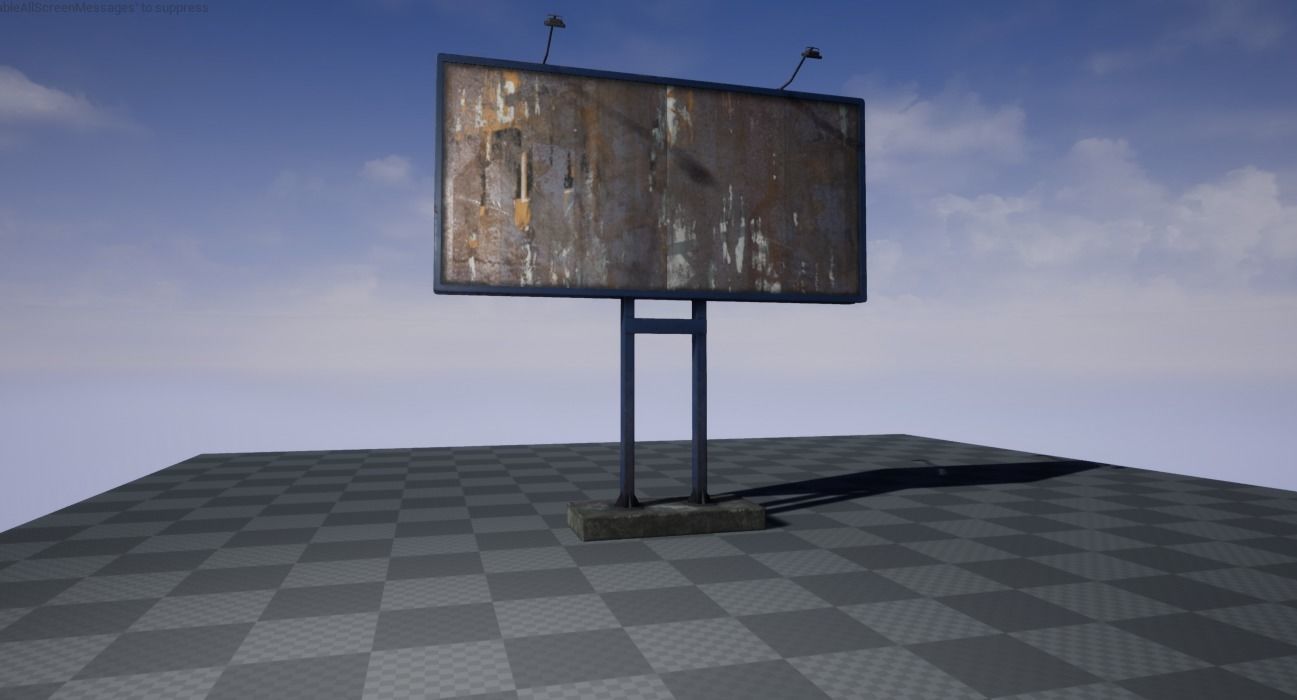3D model Billboard Screen Board Plank VR / AR / low-poly | CGTrader