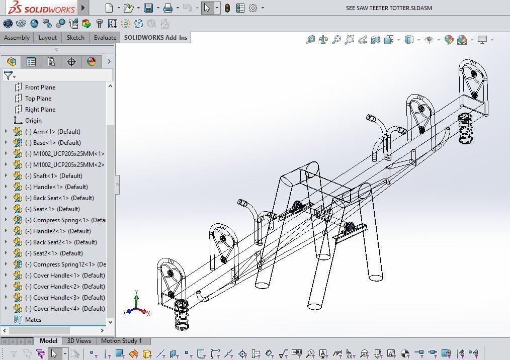 SEESAW TEETER TOTTER including technical drawings 3D model | CGTrader