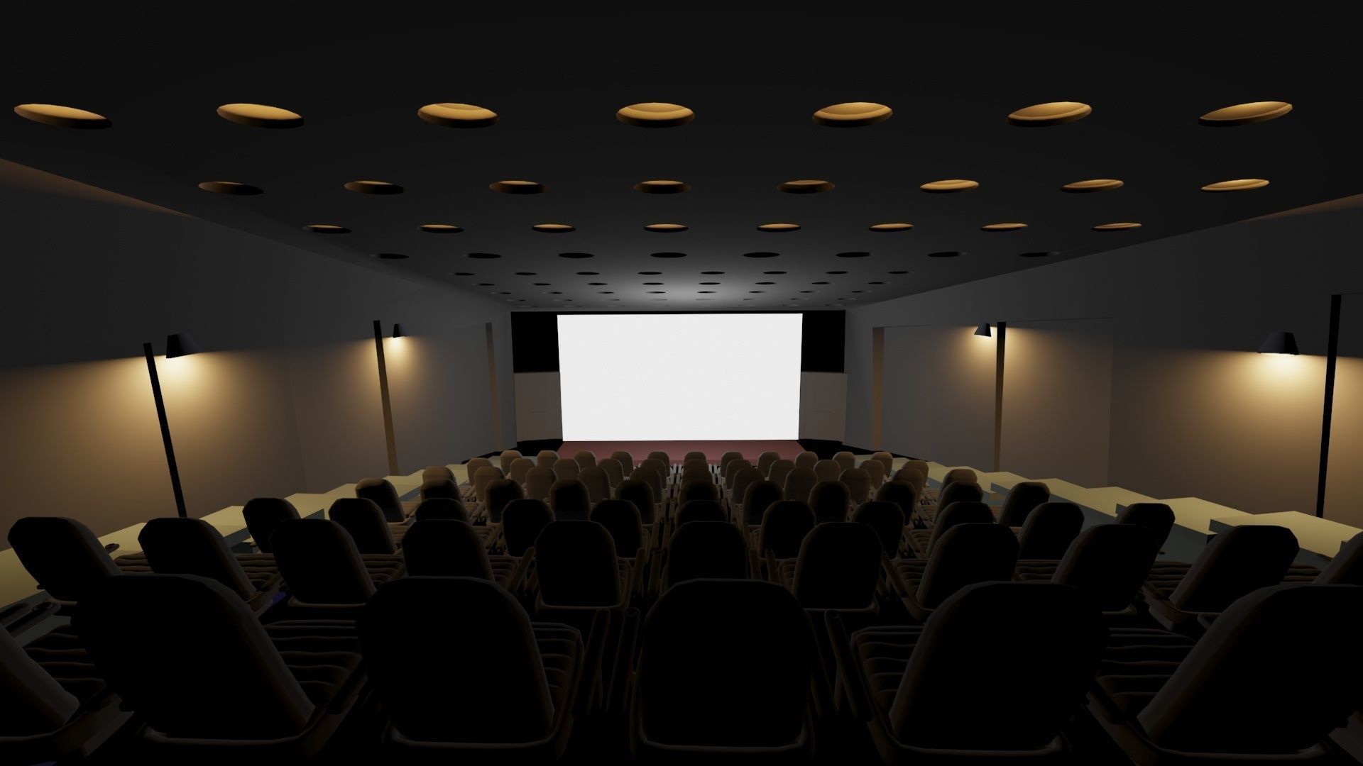 3D Sala de Cine modelada | CGTrader