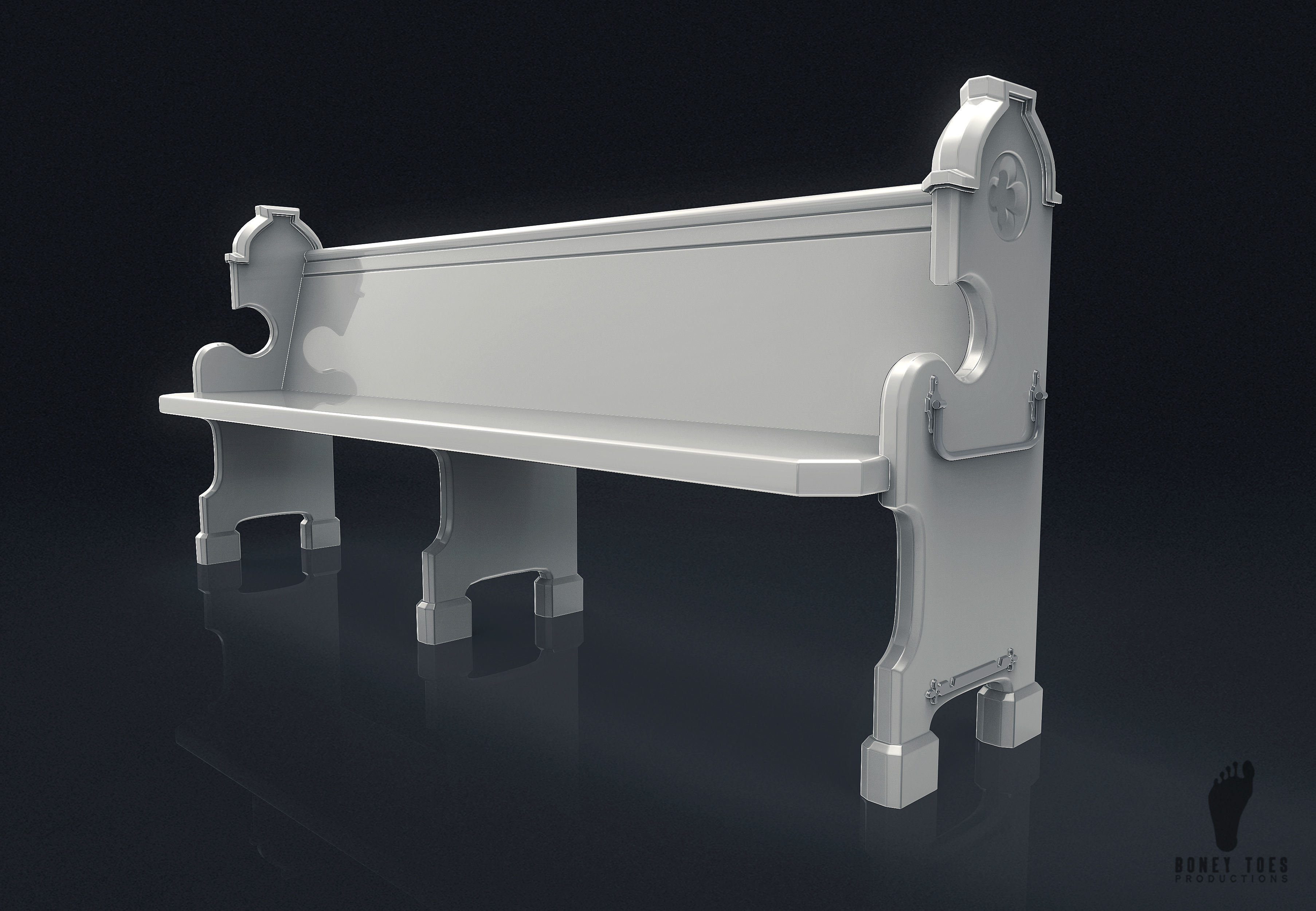 3D Church Pew 3D model | CGTrader