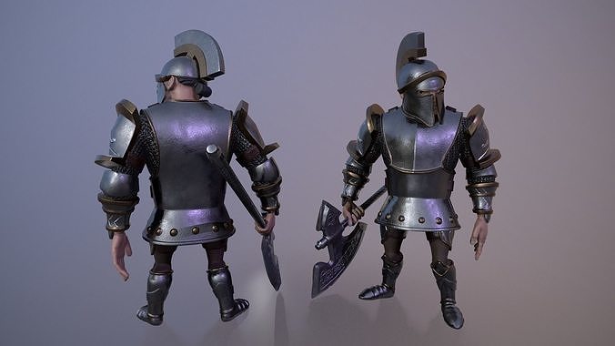 3D model Knight stylized VR / AR / low-poly rigged | CGTrader