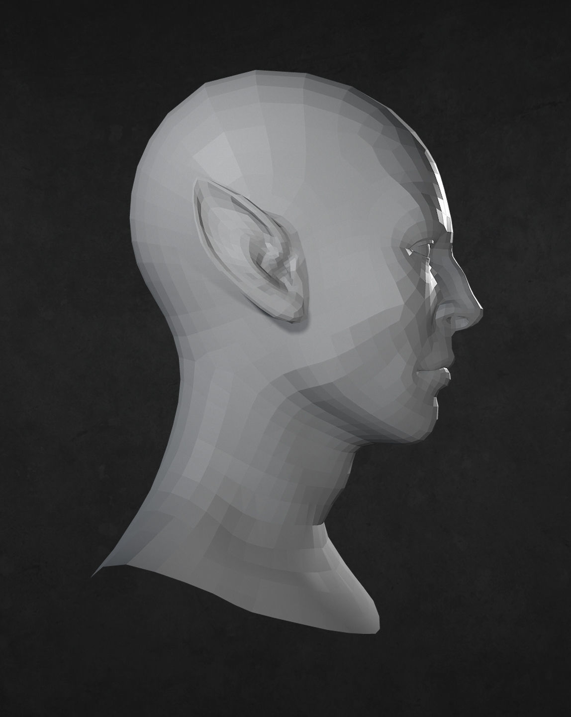 3D model Male Elf head VR / AR / low-poly | CGTrader