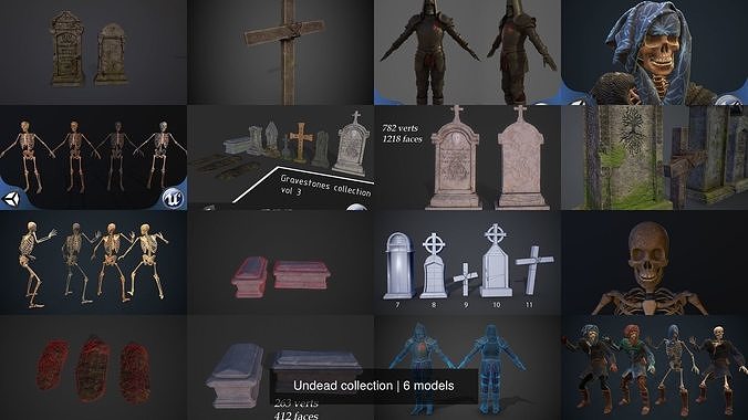 Undead collection VR / AR / low-poly | CGTrader