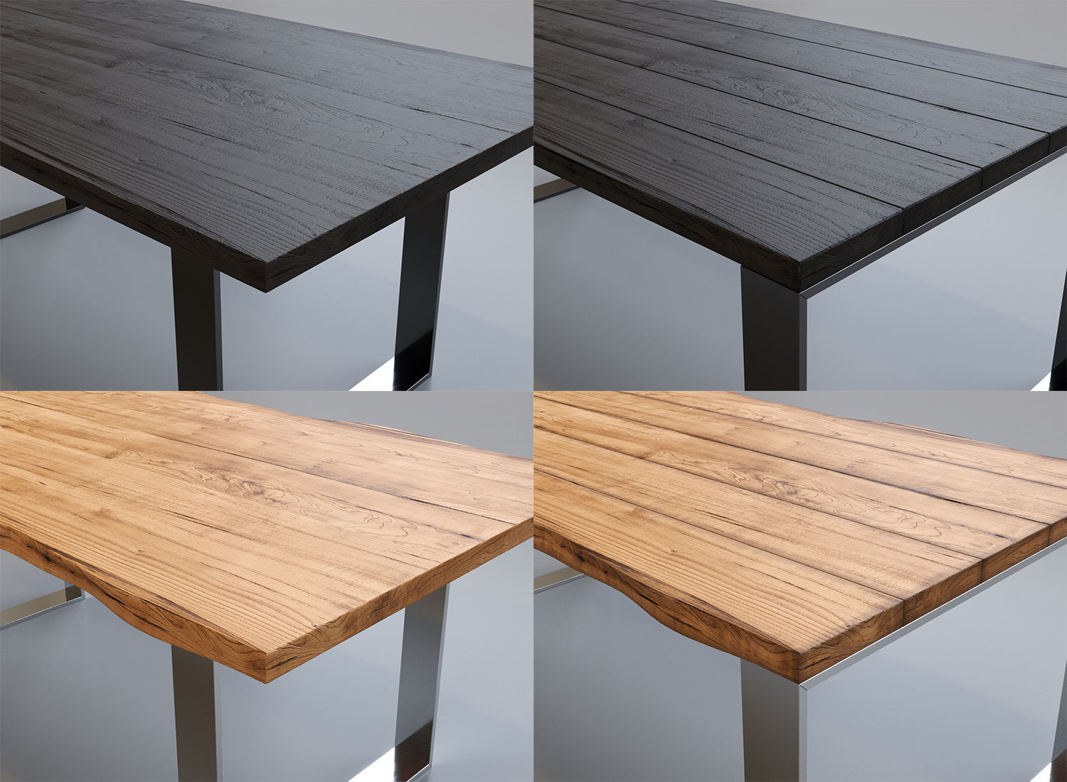 Wood Table Collection 8 Types 3D model | CGTrader