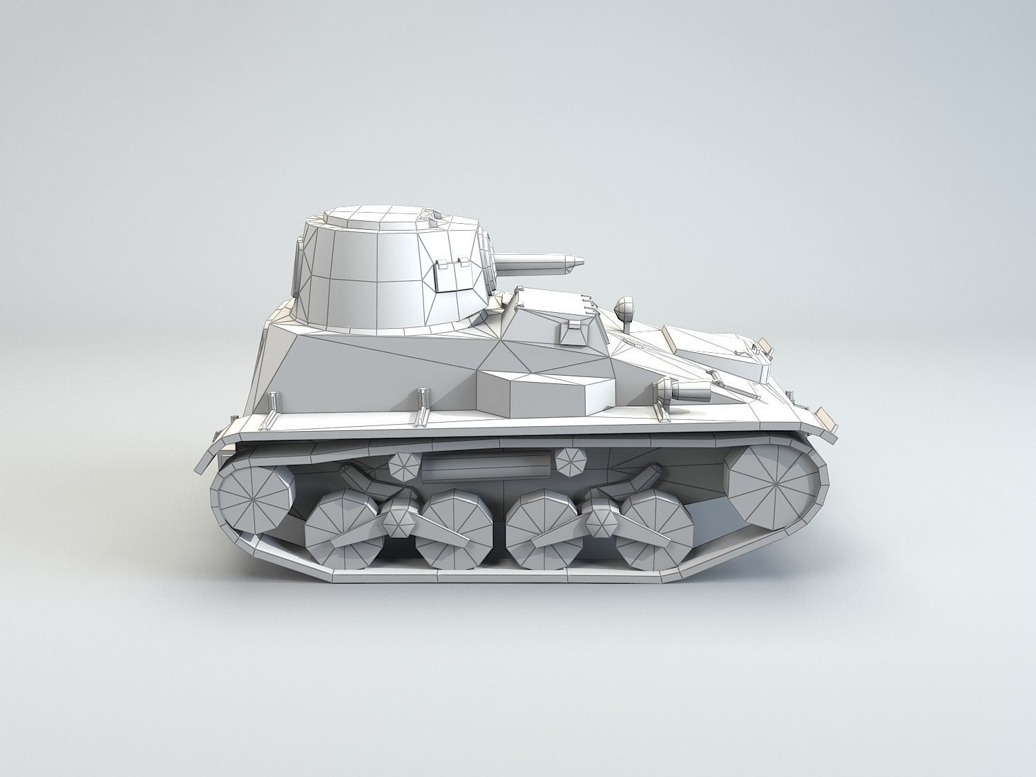 3D model Low Poly Type 94 TK tankette VR / AR / low-poly | CGTrader