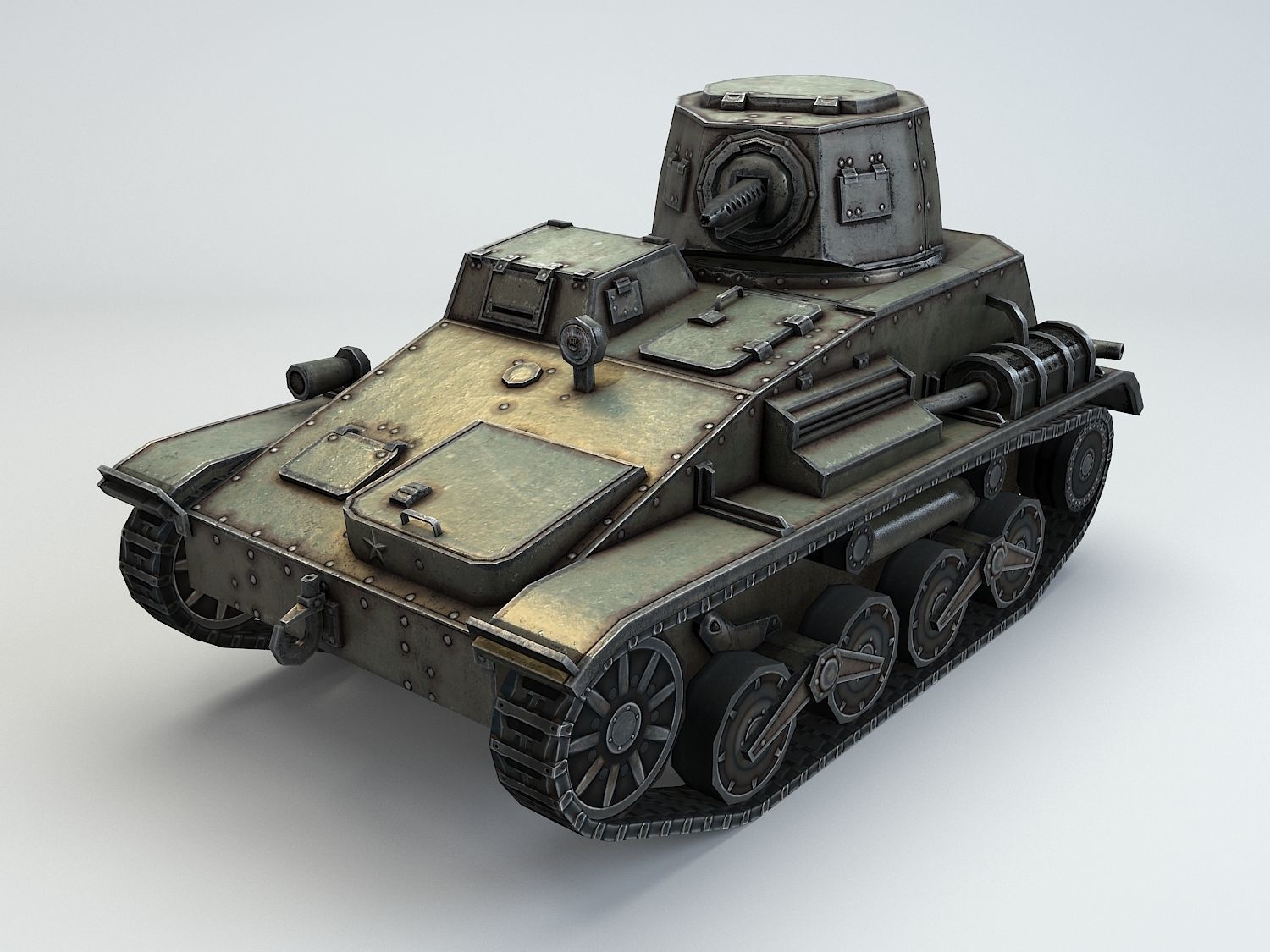 3D model Low Poly Type 94 TK tankette VR / AR / low-poly | CGTrader