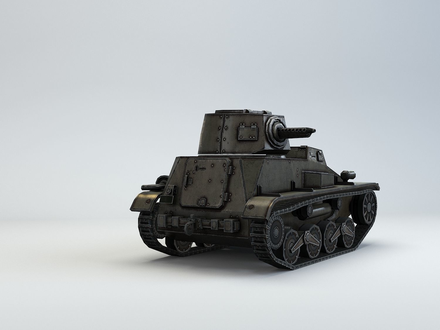 3D model Low Poly Type 94 TK tankette VR / AR / low-poly | CGTrader