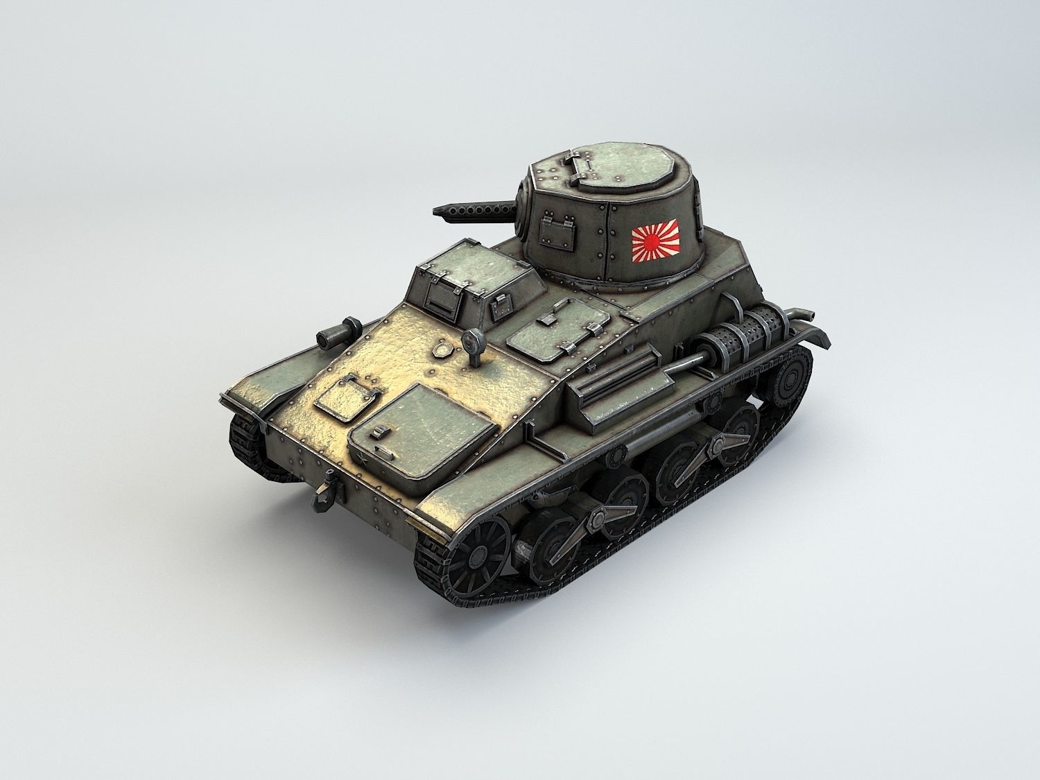 3D model Low Poly Type 94 TK tankette VR / AR / low-poly | CGTrader