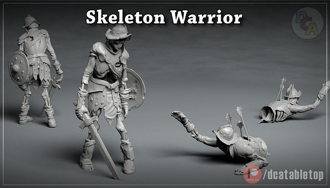 Skeleton Knight - DnD Monster - 2 Poses 3D model 3D printable | CGTrader