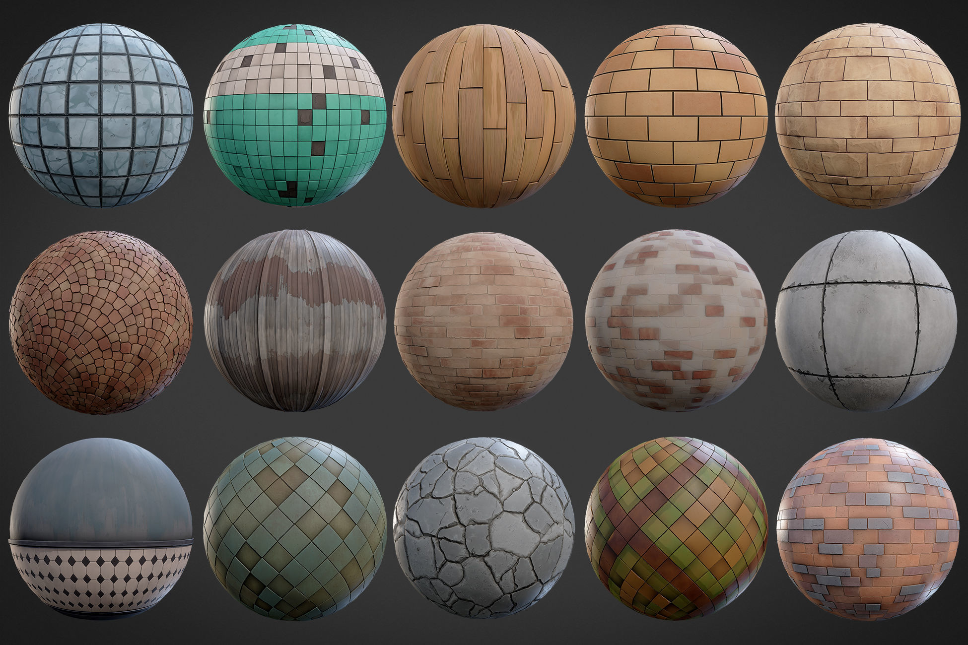 Toon Town Materials Pack Texture | CGTrader