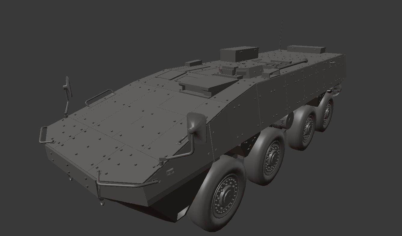 3D model APC Patria AMV 8x8 Modular Pack VR / AR / low-poly | CGTrader