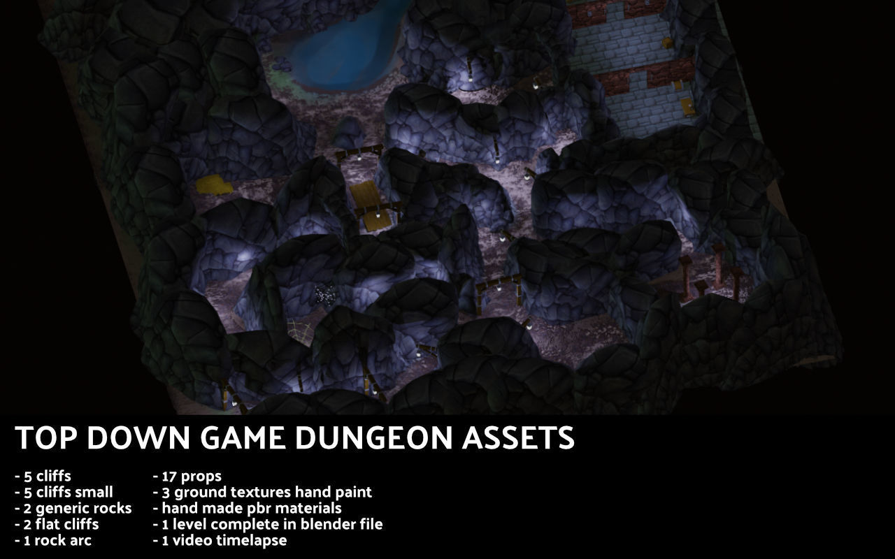 3D model Top Down Game assets stilized VR / AR / low-poly | CGTrader