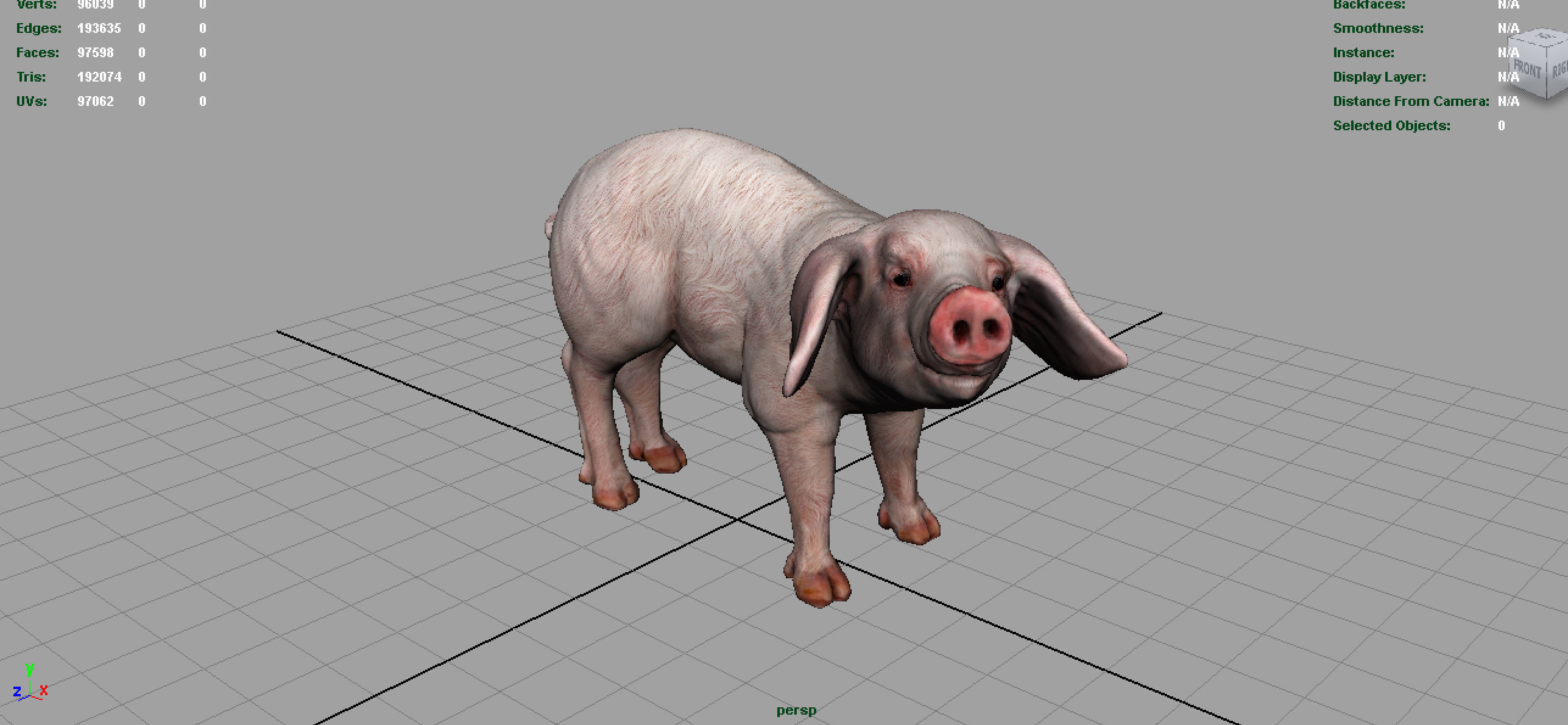 3D model REALISTIC PIG VR / AR / low-poly | CGTrader
