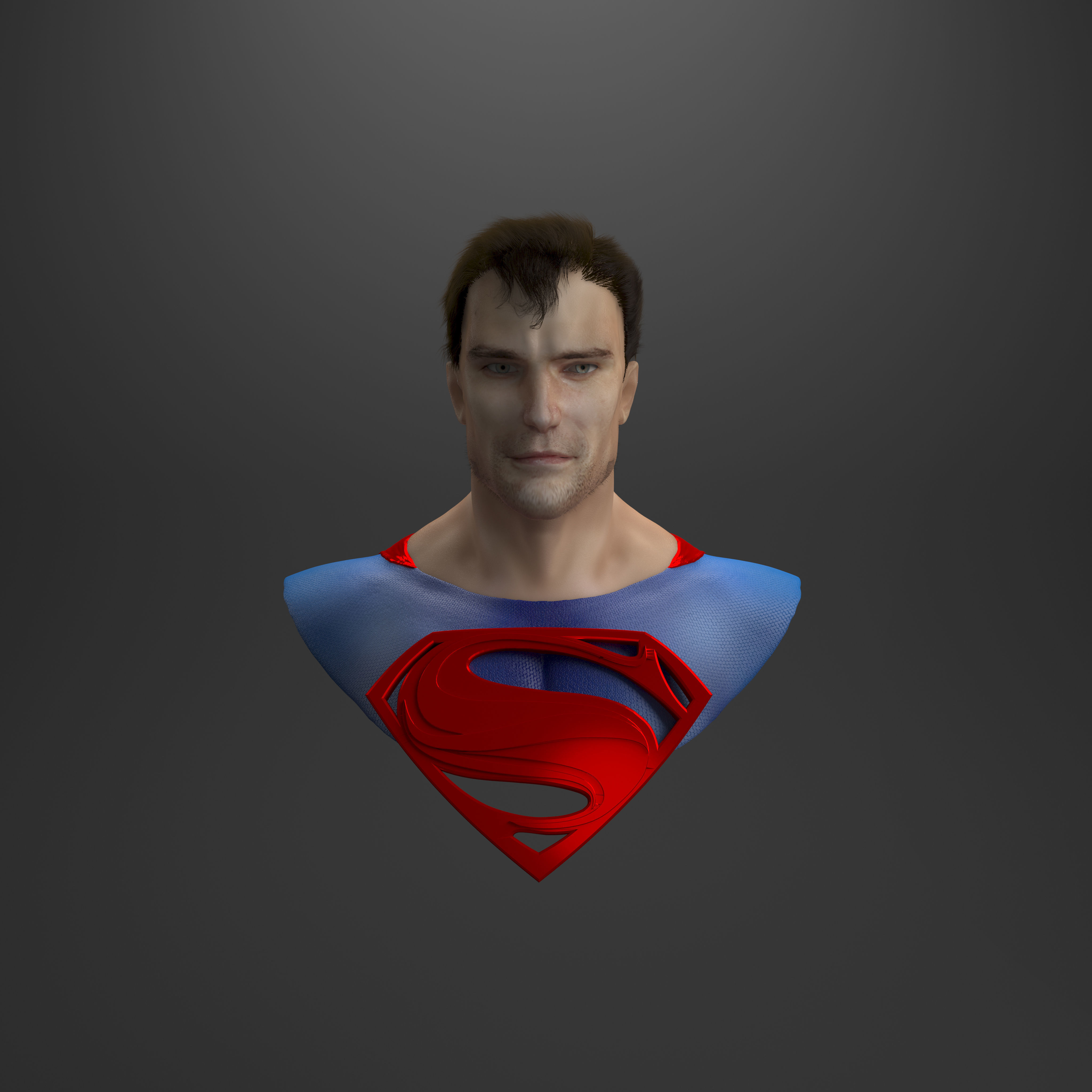 Superman - realistic bust 3D model | CGTrader