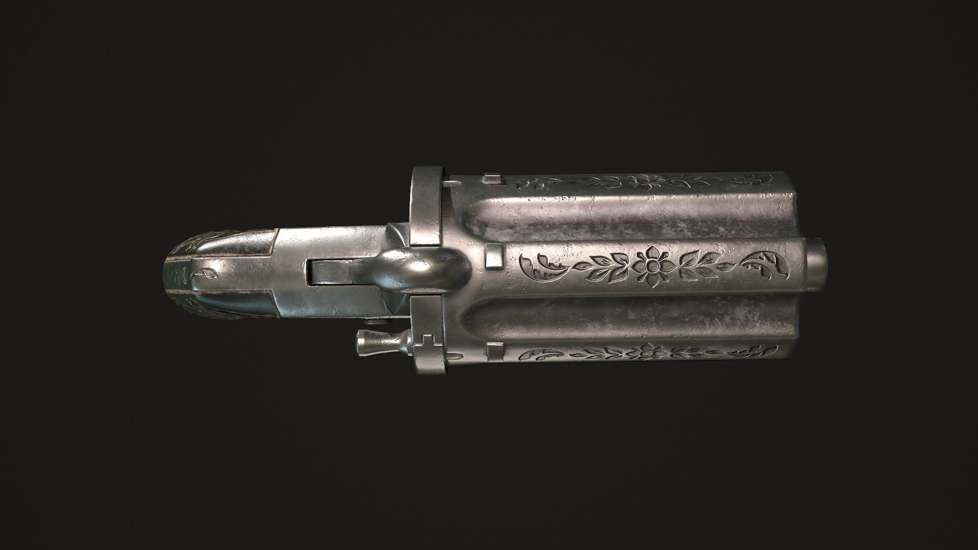 3D model Pepperbox Revolver Steel VR / AR / low-poly | CGTrader