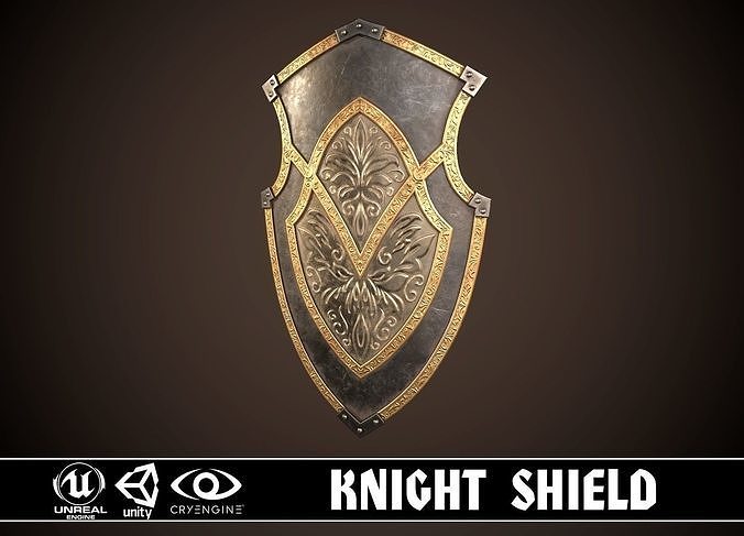3D model Knight Shield 01 VR / AR / low-poly | CGTrader