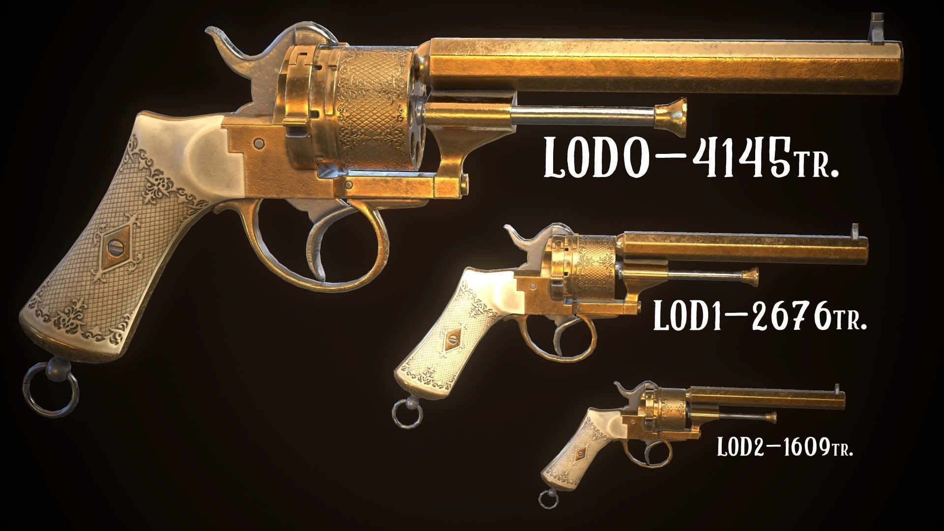 Vintage Revolver Collection | CGTrader