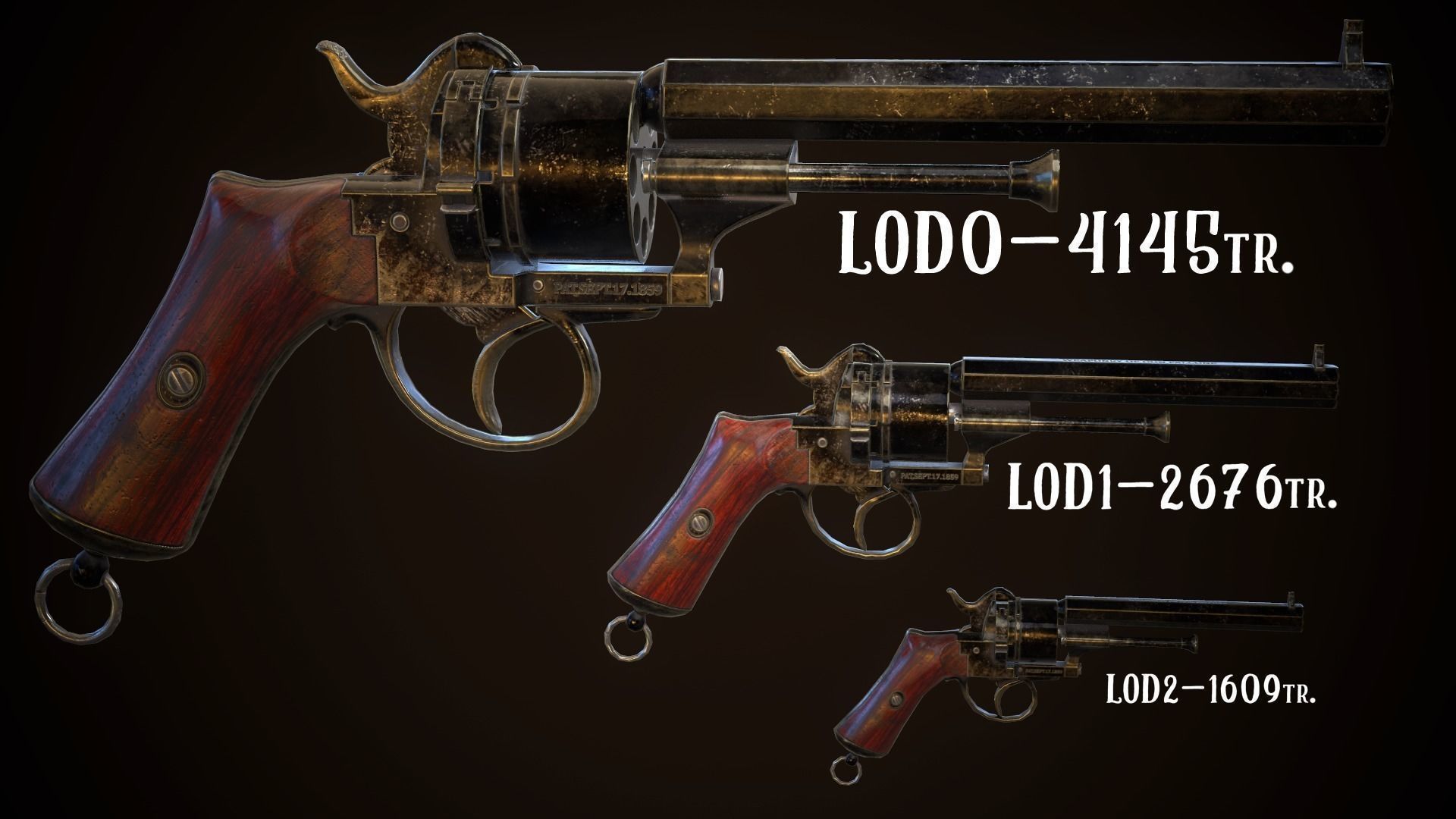 Vintage Revolver Collection | CGTrader