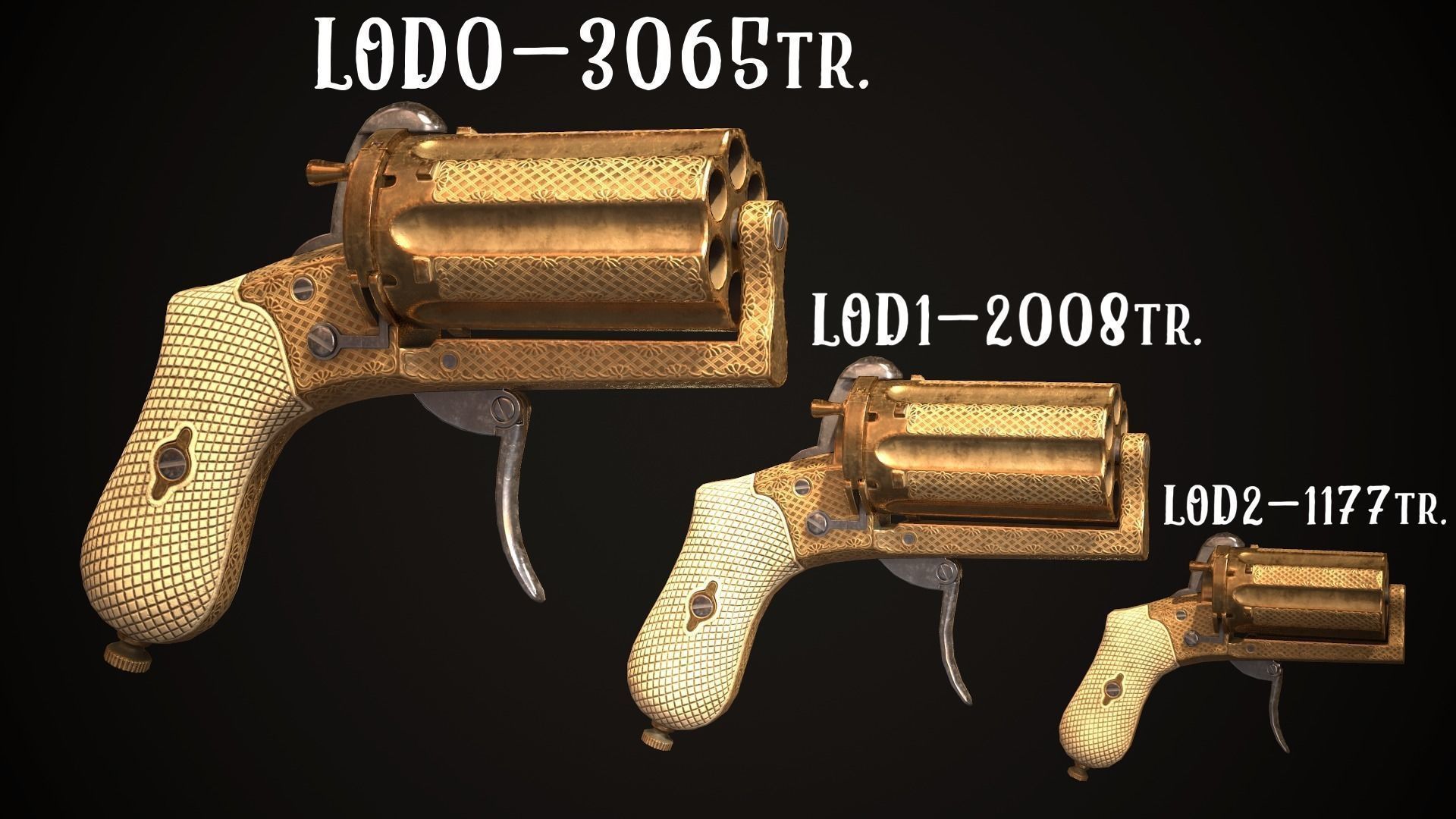 Vintage Revolver Collection | CGTrader