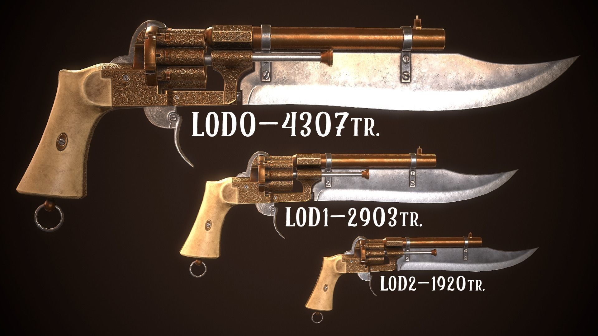 Vintage Revolver Collection | CGTrader