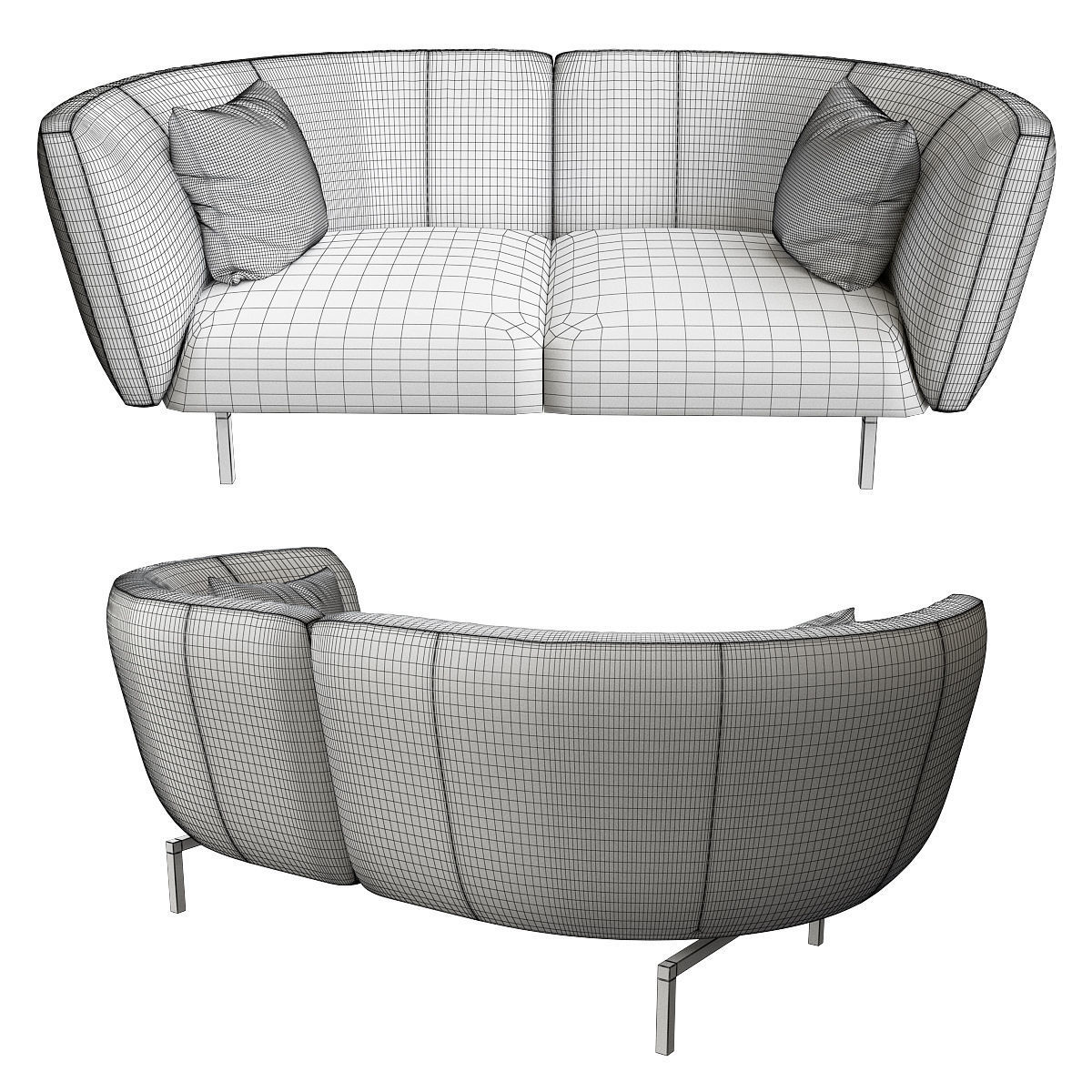 3D model Sofas low poly 3d model collection VR / AR / low-poly | CGTrader