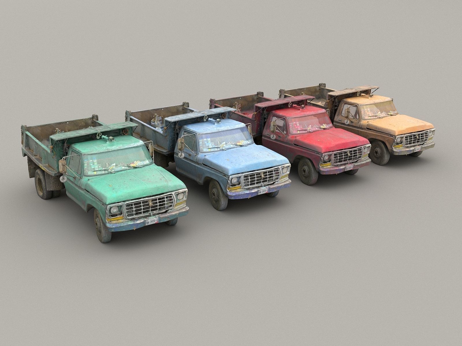 3D model Car Wreck Pack VR / AR / low-poly | CGTrader