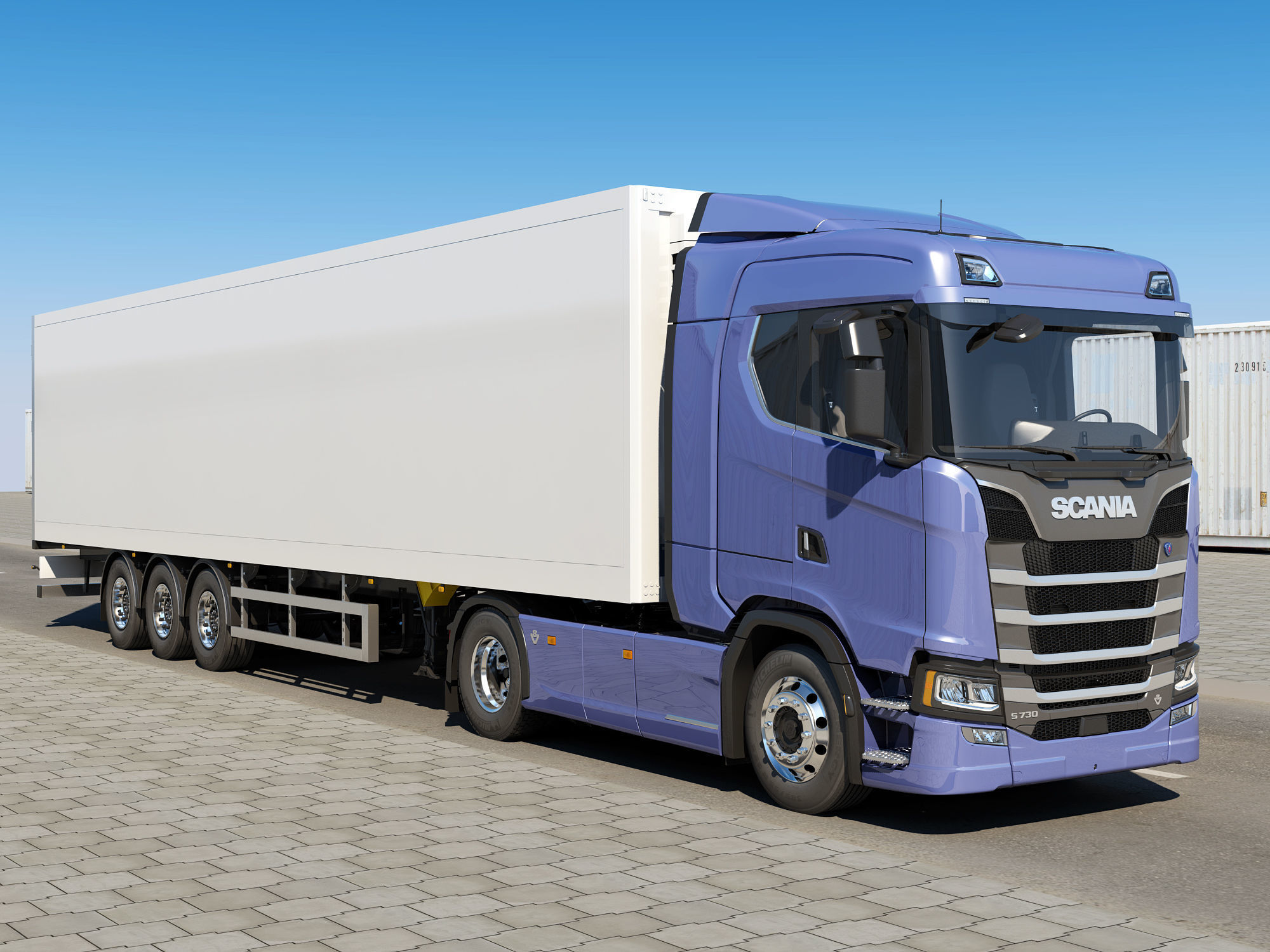 SCANIA S730 Normal 3d 3D model MAX OBJ FBX C4D MA