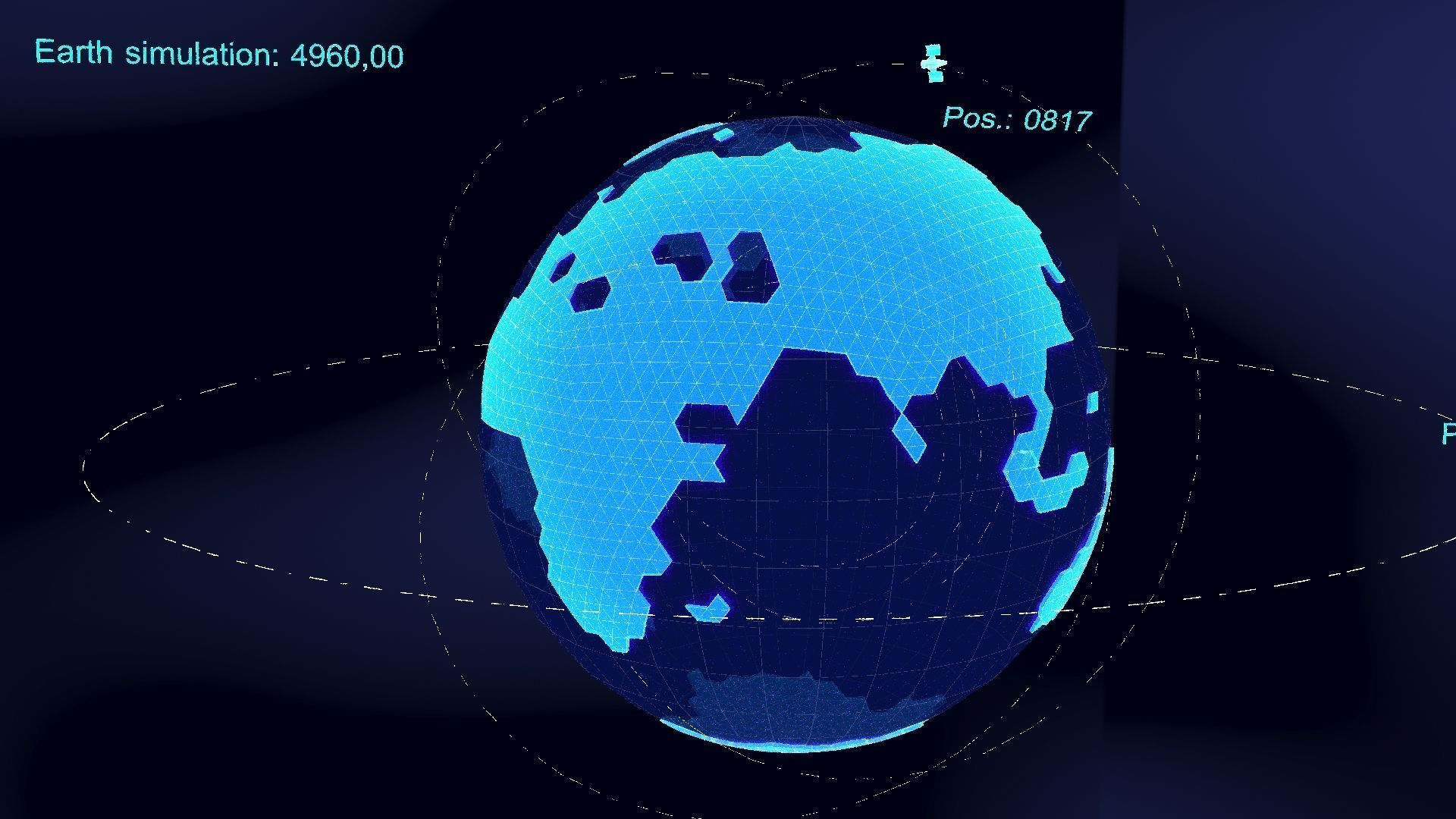 earth simulation hologram 3D model animated | CGTrader