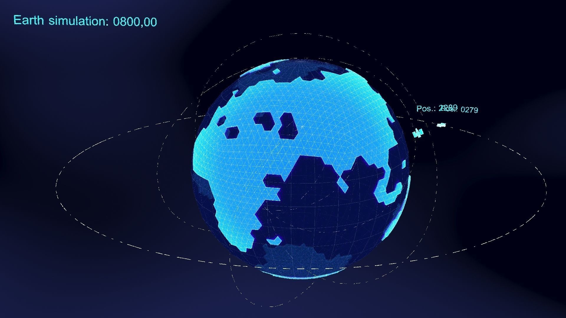 earth simulation hologram 3D model animated | CGTrader