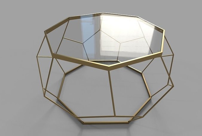 Modern Geometric Coffee Table 3D model | CGTrader