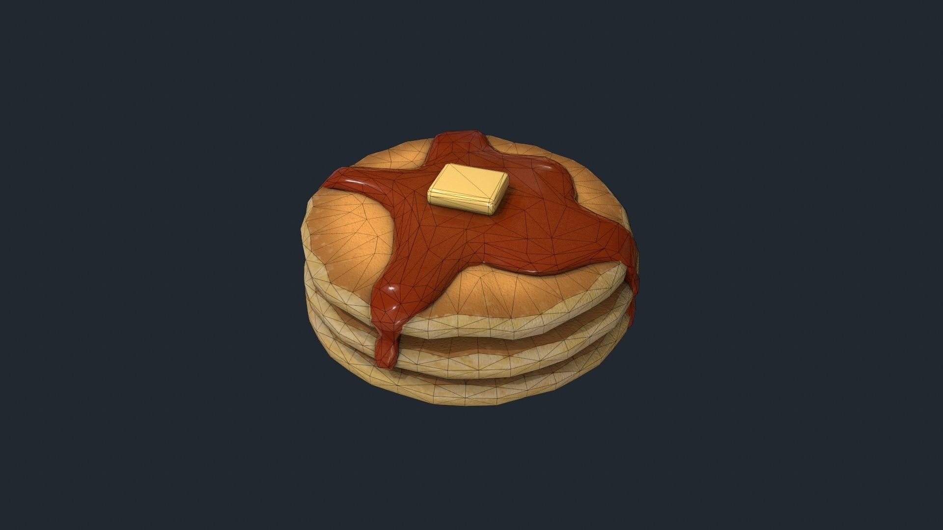 3D model Pancakes stack of VR / AR / low-poly | CGTrader