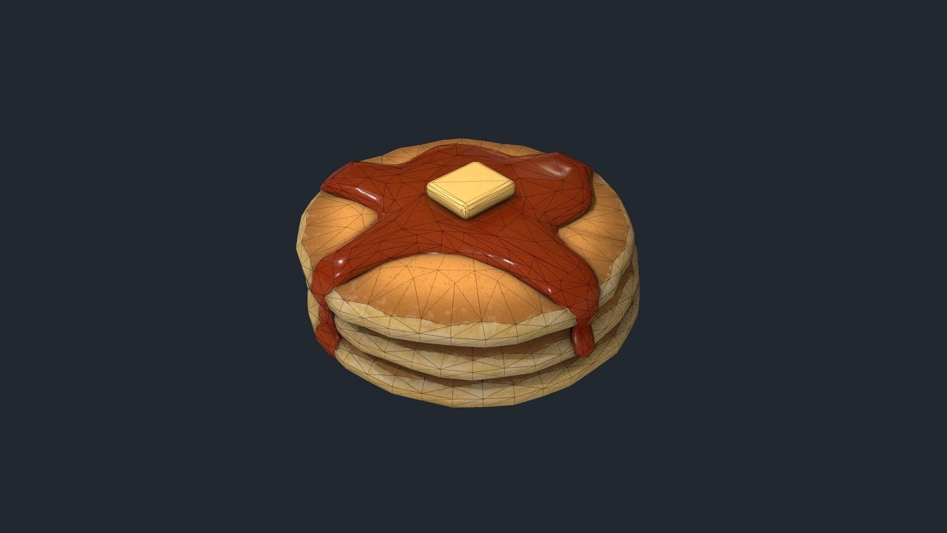 3D model Pancakes stack of VR / AR / low-poly | CGTrader