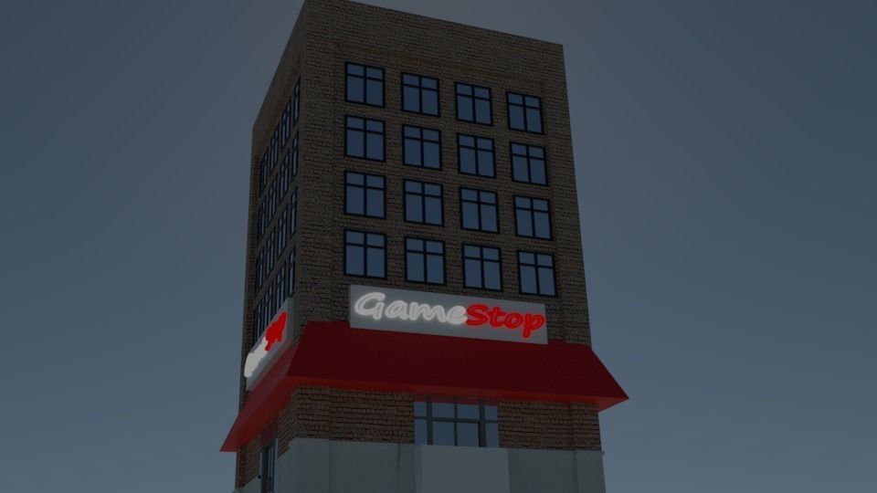 3D model Low Poly Store Gamestop VR / AR / low-poly | CGTrader
